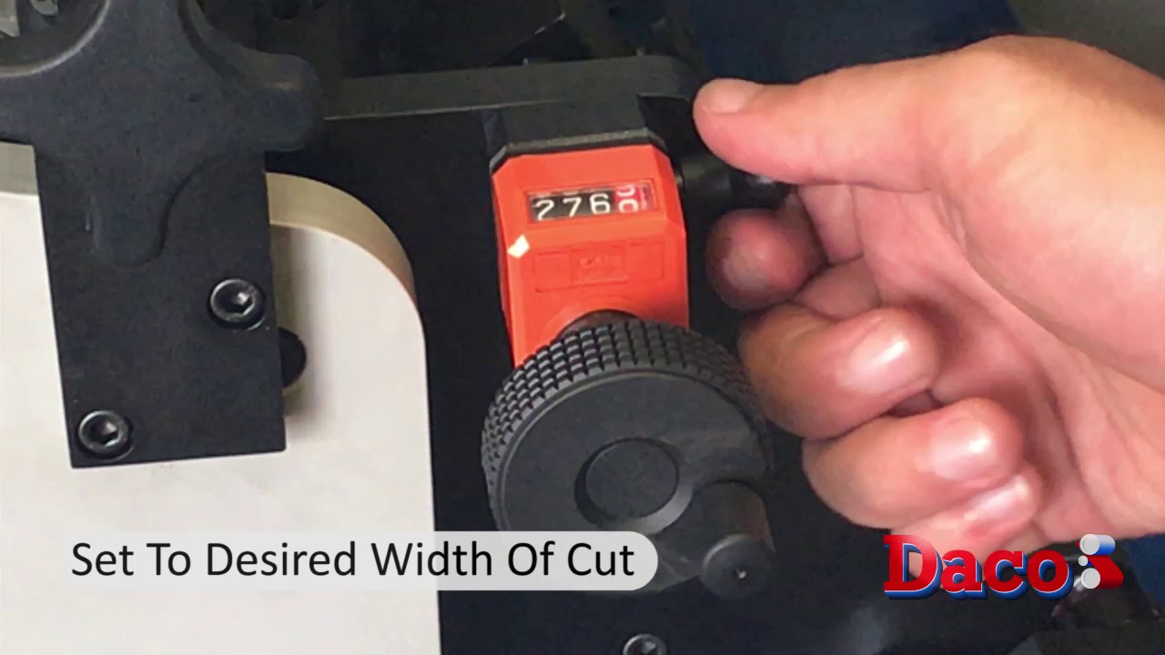 Daco DBS ES - Quick set back scorer for label edge trim removal - YouTube