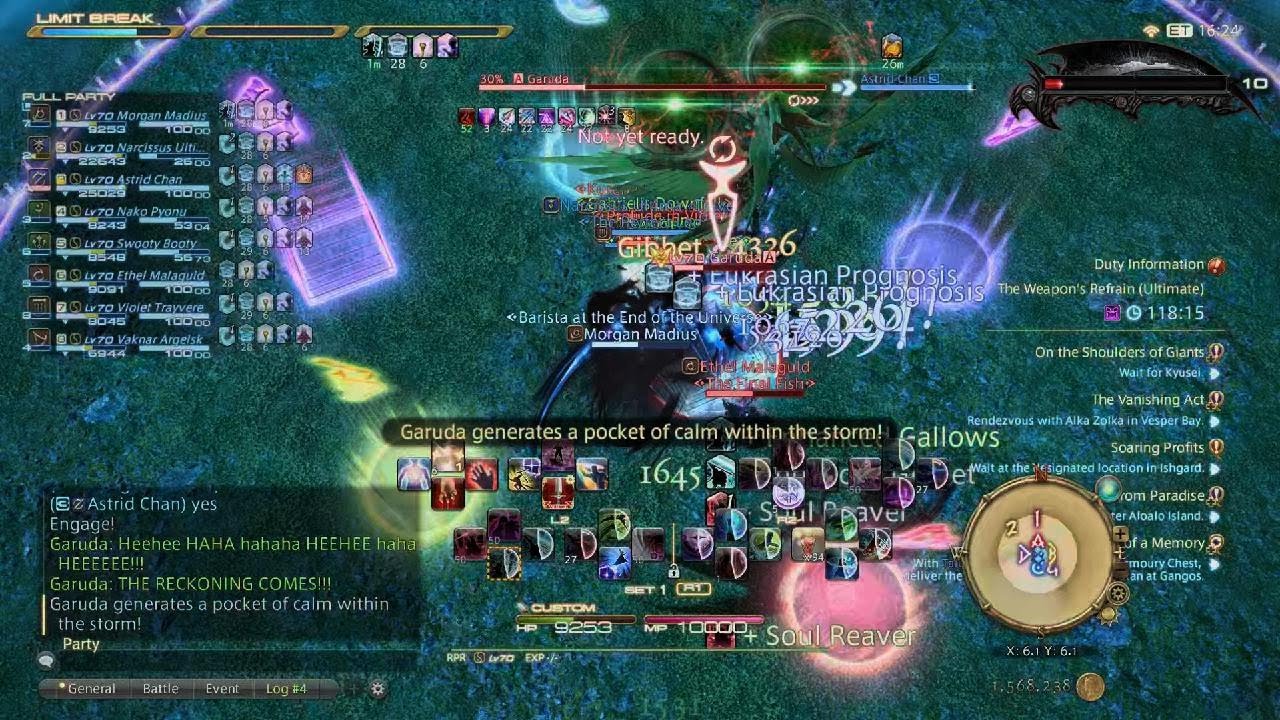 FINAL FANTASY XIV UWU First Time Clear Reaper POV - YouTube