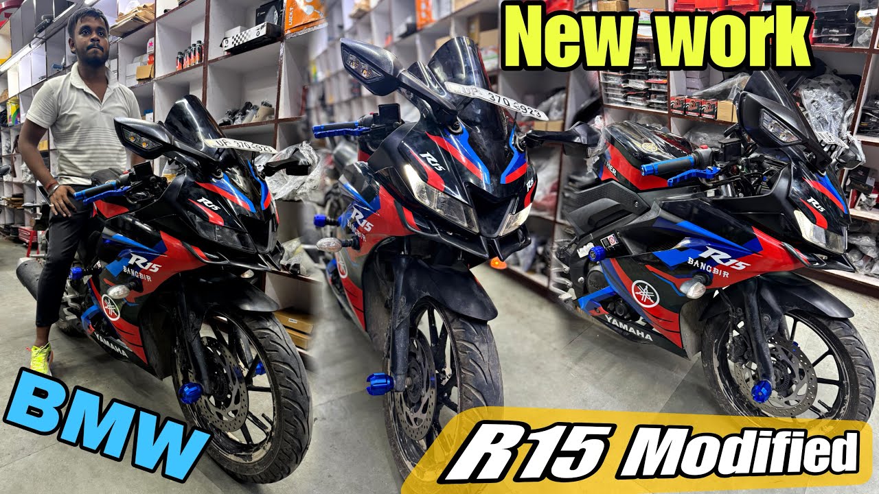 Yamaha R15 bmw graphics | R15 v4 Exhaust sound | R15 v3 Modification ...