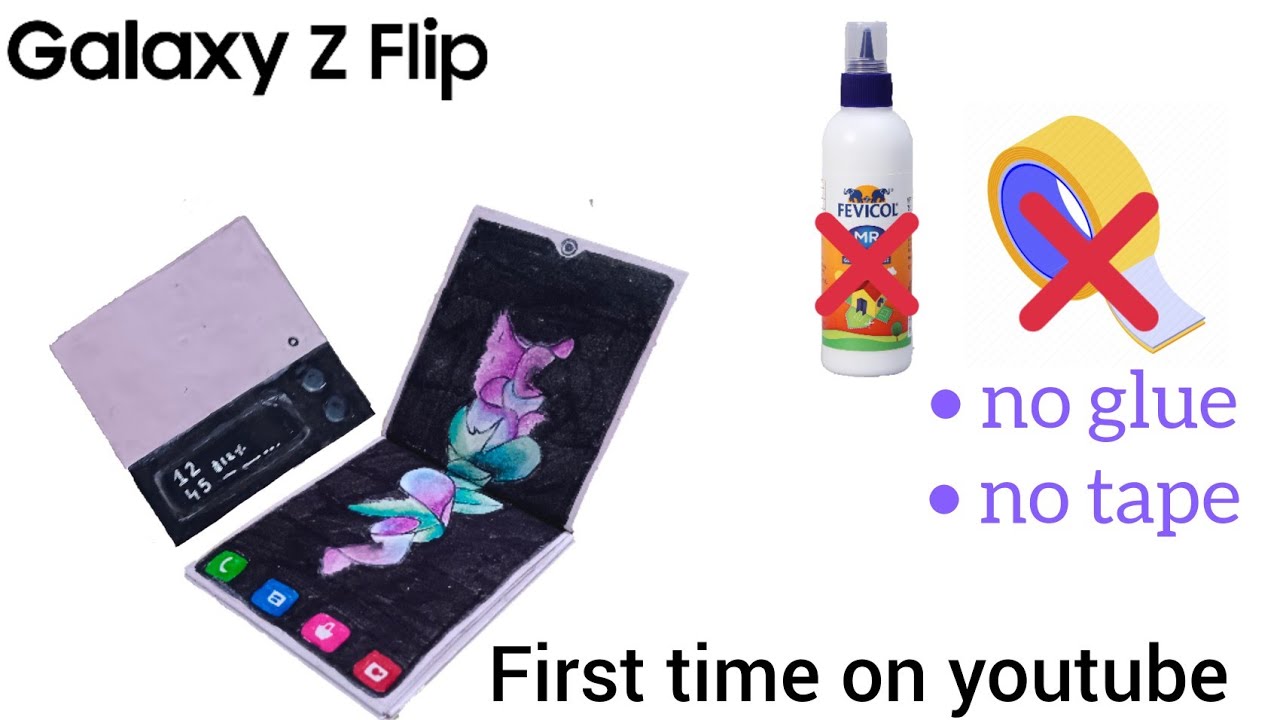 How To Make a Paper Phone | Origami Phone | Samsung Galaxy z flip 3 ...