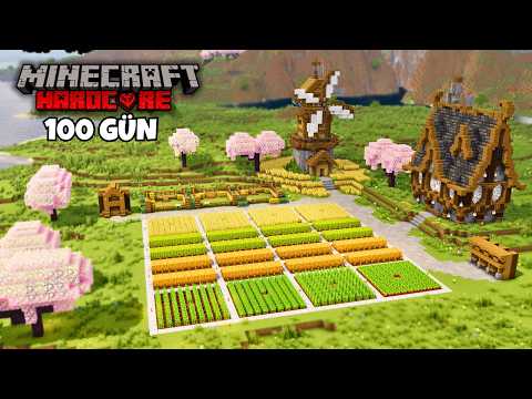 Minecraft Hardcore'da 100 Gün EN İYİ ÇİFTLİĞİ Yapmak!