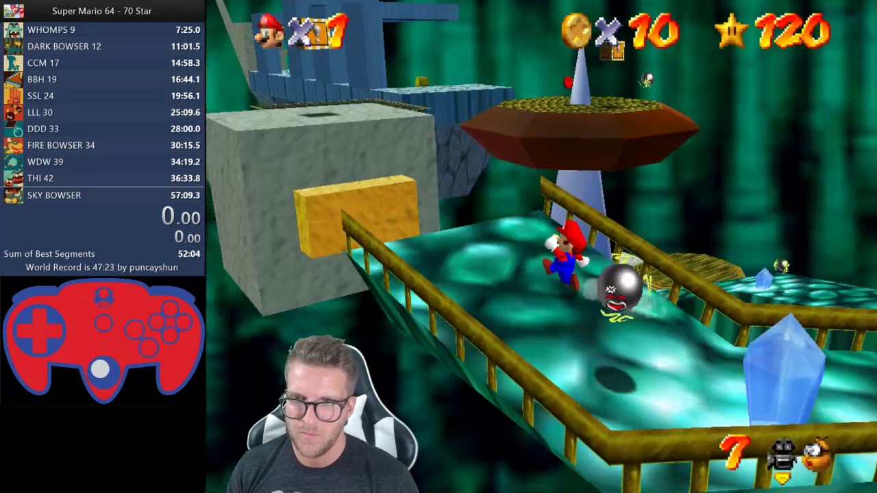 August 25 2019 Super Mario 64 70 Star Speedruns Youtube