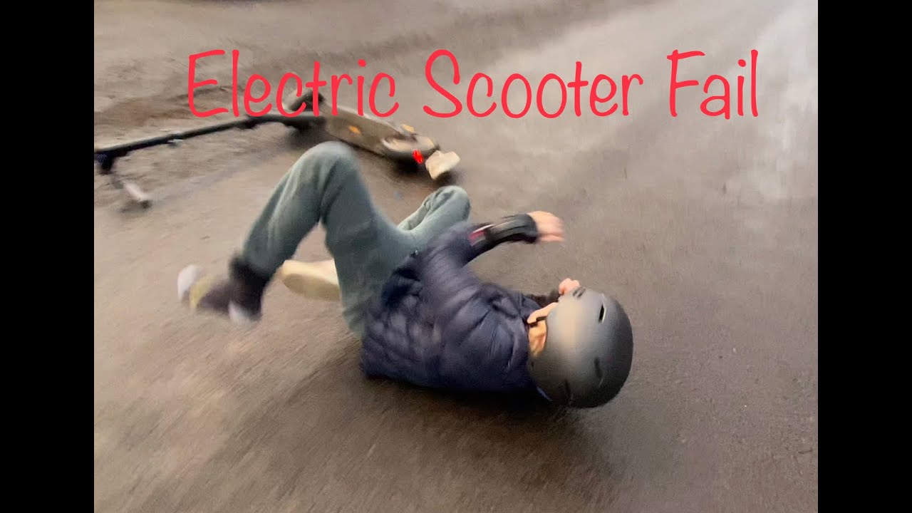 Wipe out on an E-scooter! - YouTube