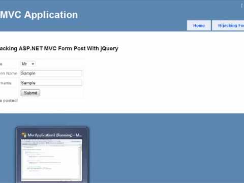 Hijack ASP.NET MVC Form Posts Using jQuery.mp4 - YouTube