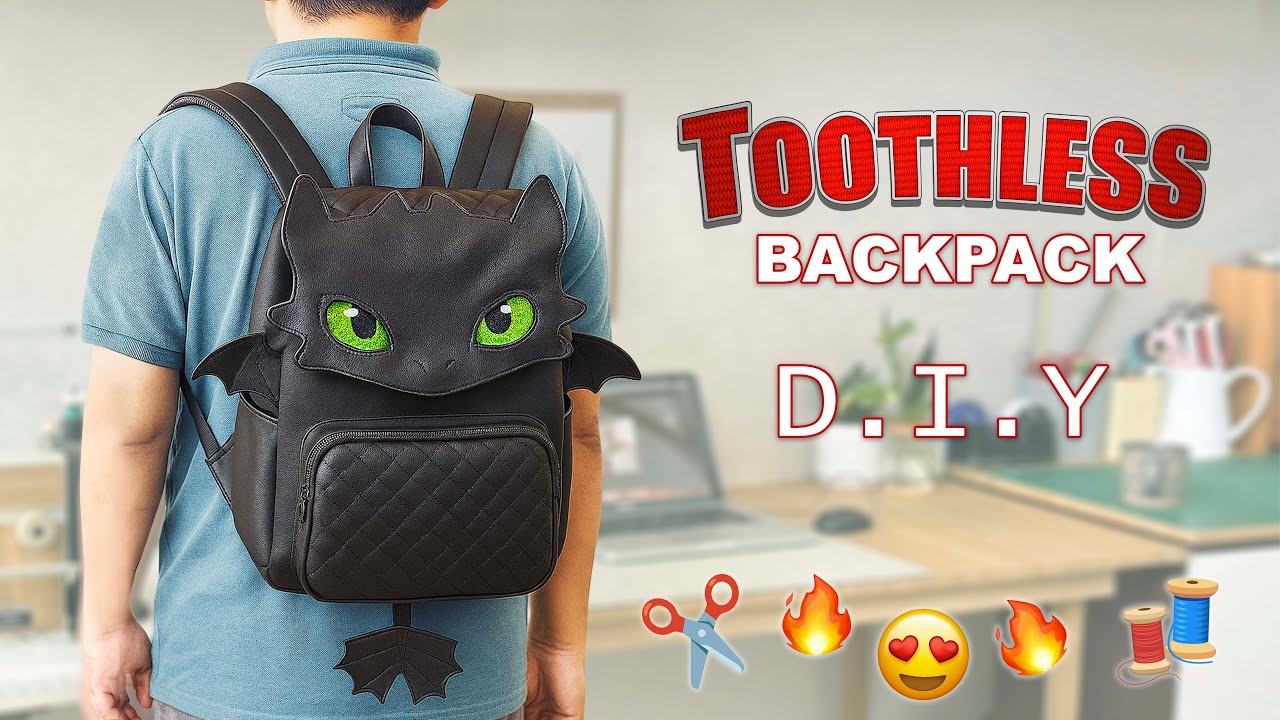 DIY Toothless Backpack | How to Train Your Dragon-Inspired Bag 🐉🎒 - YouTube