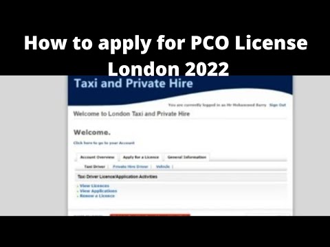 How to apply for Taxi and private Hire,How to apply for PCO License ...