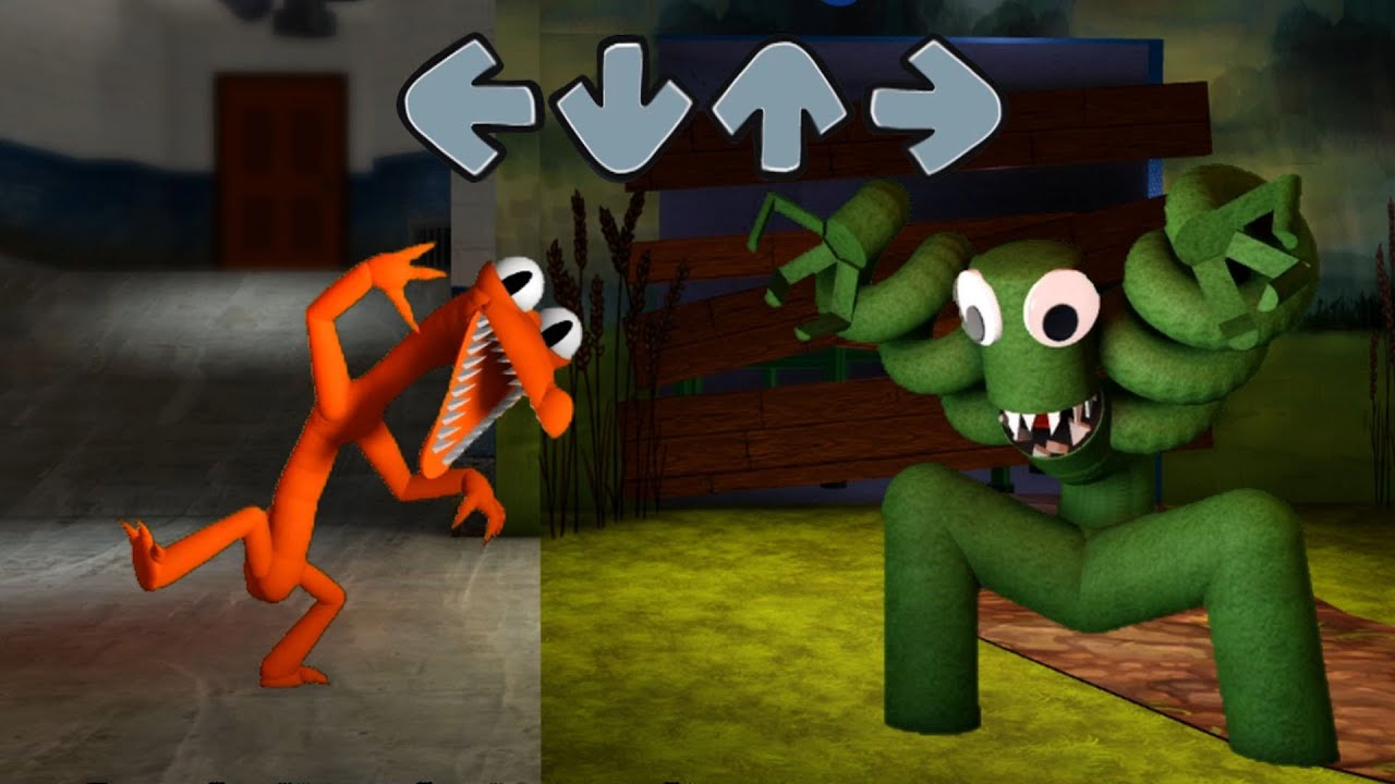 Rainbow Friends - Orange vs Green | FNF mod - Friday Night Funkin Mod ...