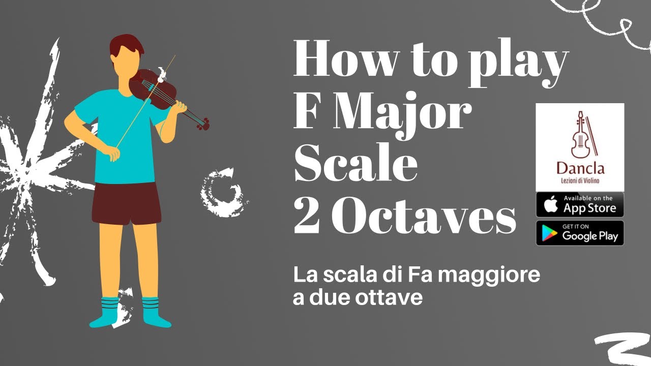 How to play F Major Scale 2 octave on Violin| La Scala di Fa Maggiore 2 ...