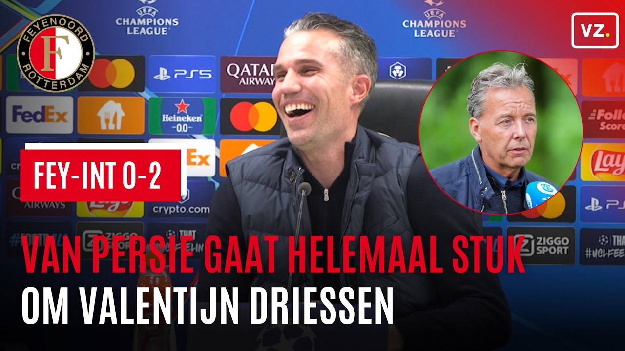 Robin van Persie gaat helemaal stuk om vraag van Driessen | Feyenoord ...