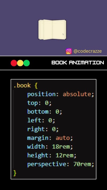 How to Animate a Book in HTML and CSS - Complete Guide #coding #programming #cssanimation - YouTube