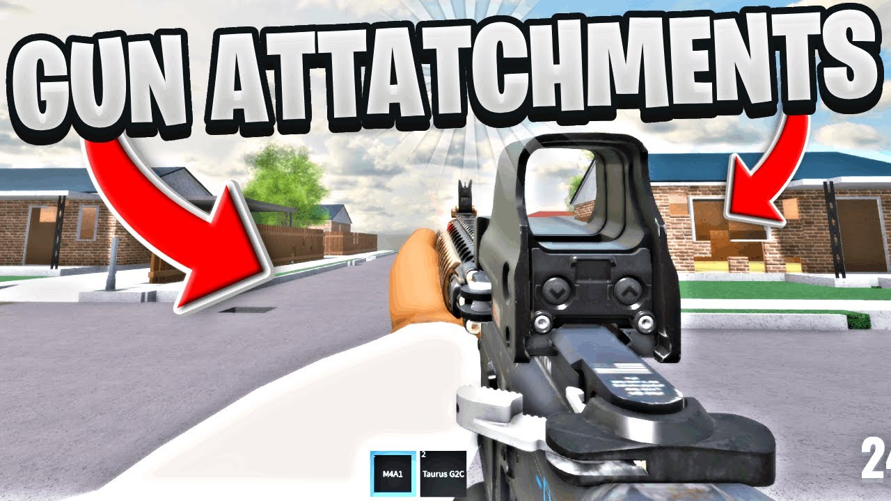 YOU CAN ADD ATTATCHMENTS TO YOUR GUN IN THIS NEW ROBLOX HOOD GAME - YouTube