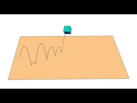 Lie group collision variational integrator - bouncing cube/dice simulation - Example 5 - YouTube