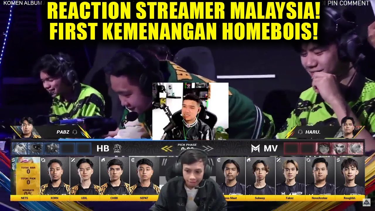 REACTION STREAMER MALAYSIA! FIRST KEMENANGAN HOMEBOIS! - YouTube