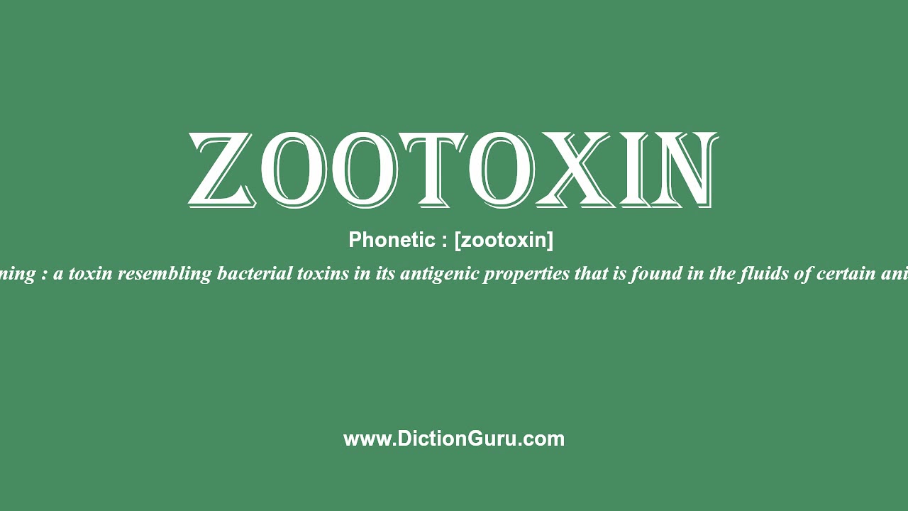 zootoxin: How to pronounce zootoxin with Phonetic and Examples - YouTube