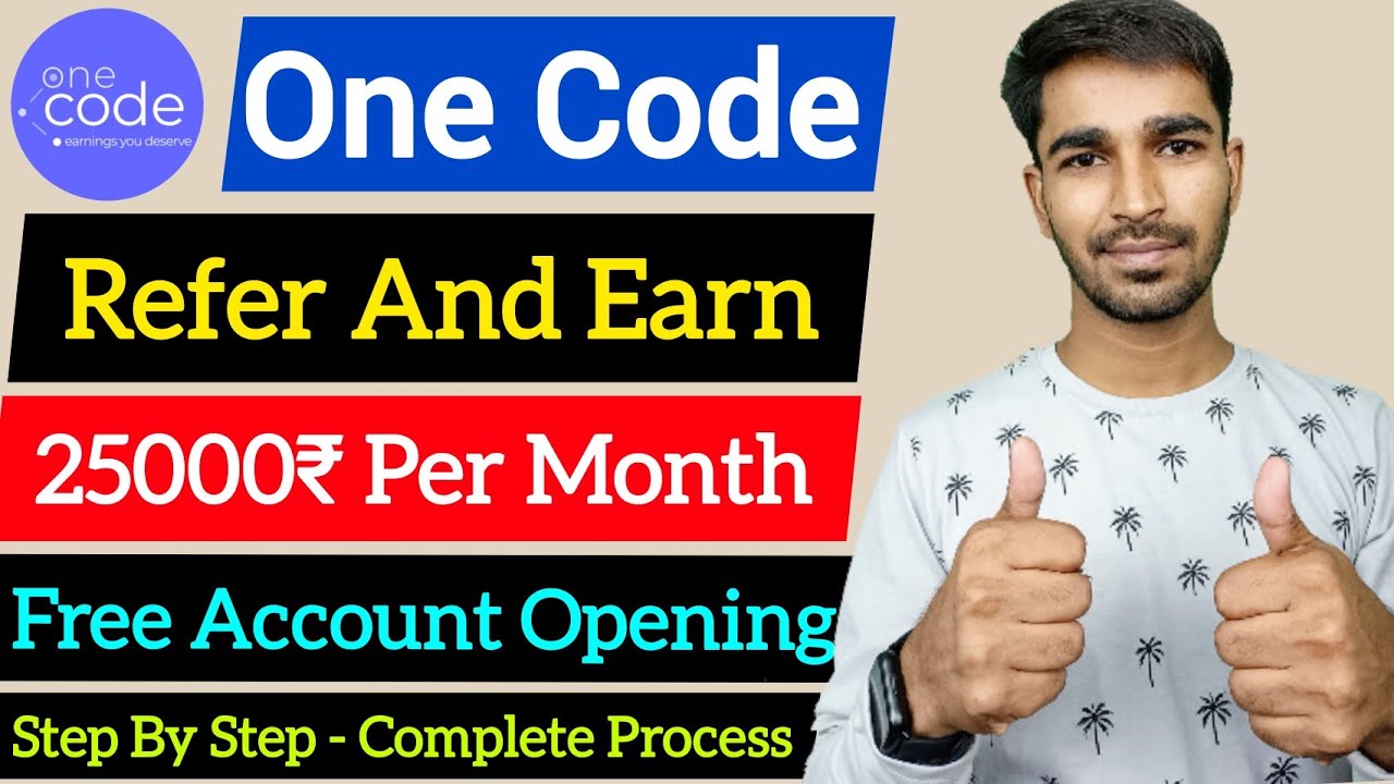 onecode app se paise kaise kamaye | one code app account opening | one code refer and earn - YouTube