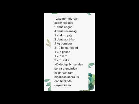 Qiş üçün Ev üsülu super asan ketçup