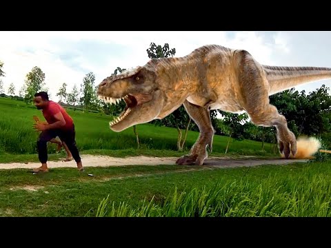 T-Rex Chase | Jurassic World Dinosaur Fan Movie | Krishna Creative VFX