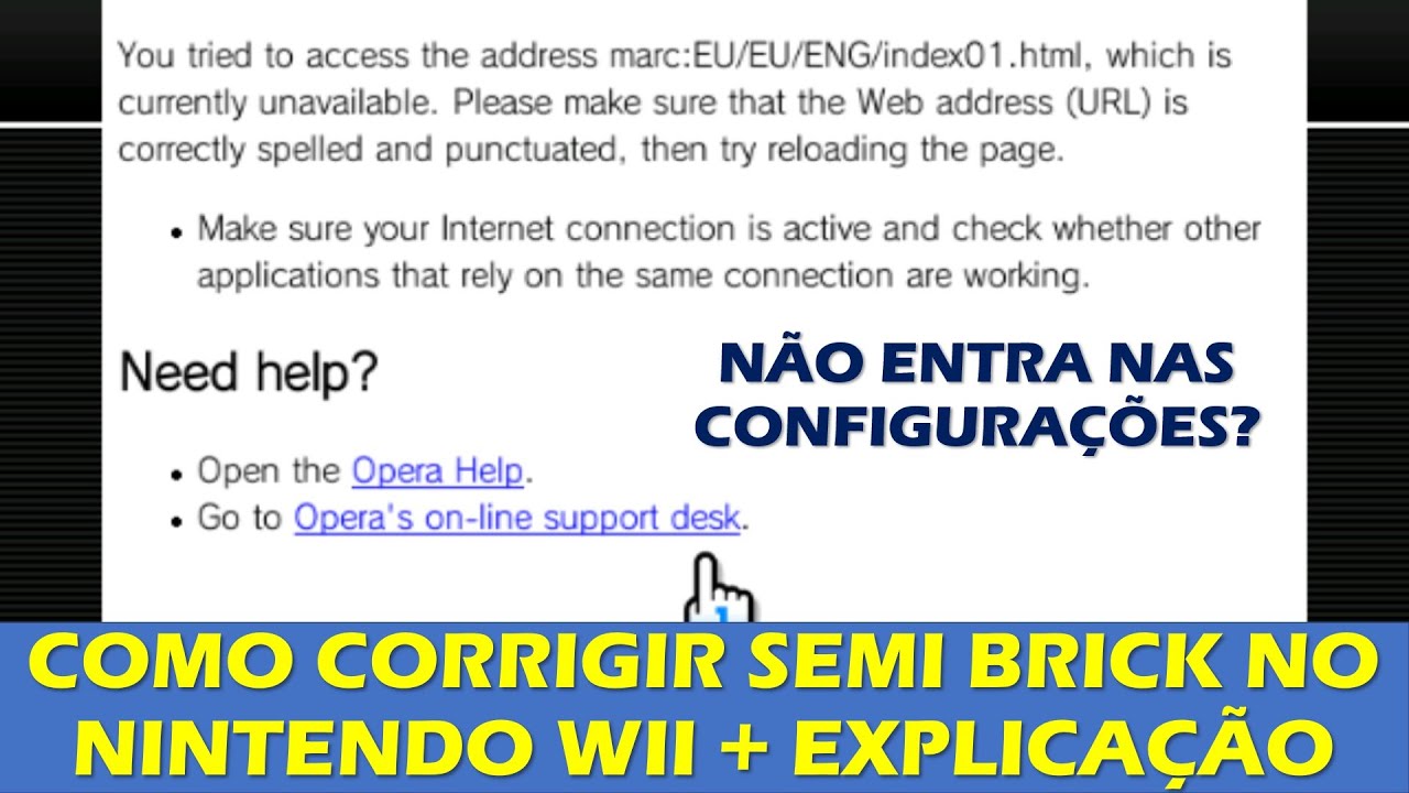 WII NÃO ABRE AS CONFIGURAÇÕES - SEMI BRICK NINTENDO WII - COMO CORRIGIR ...