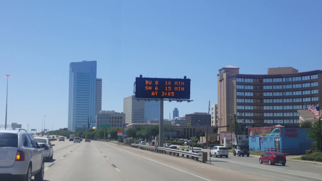 Driving through Houston Texas to Southwest Houston on US-59 South - YouTube