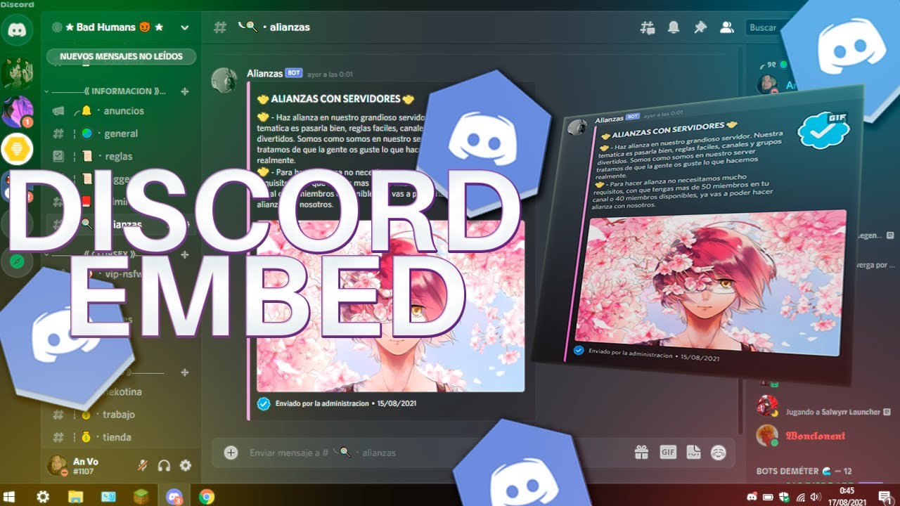 Como Crear Mensajes con Embed Hook│Discord 2021 - YouTube