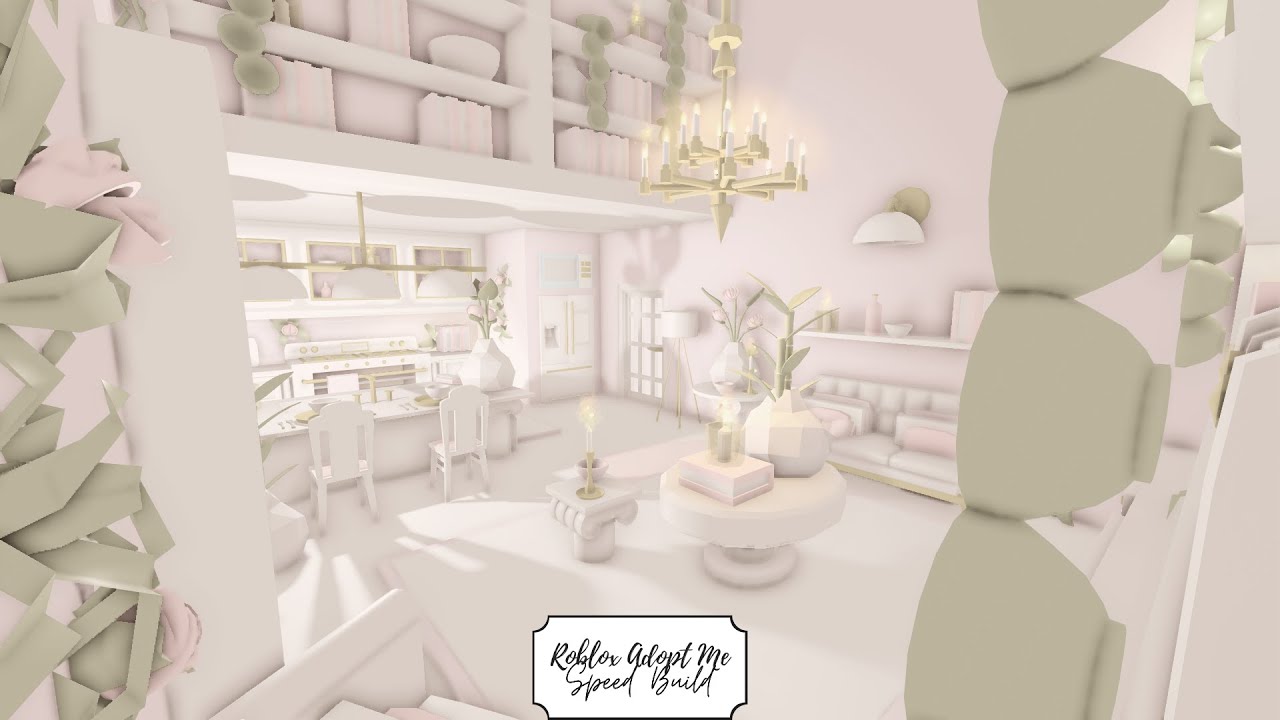 Elegant Pink Coquette Family Home Speed Build 🎀 Roblox Adopt Me! - YouTube