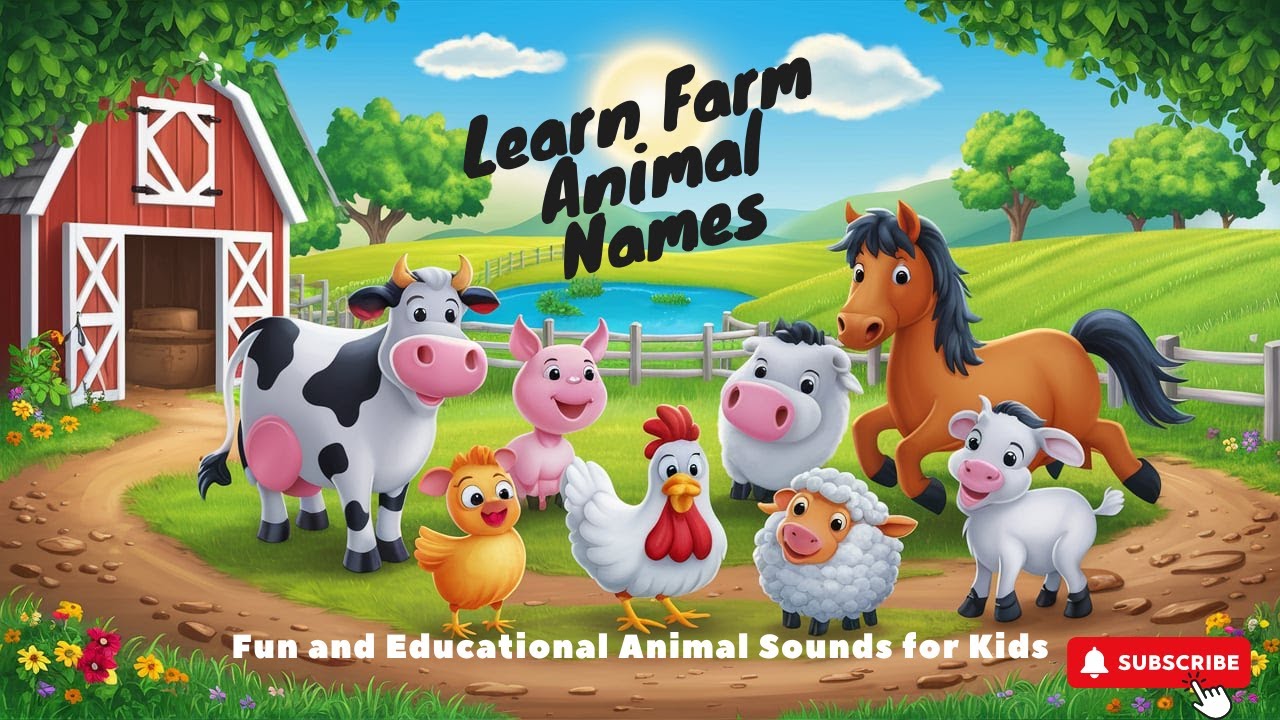 Learn Farm Animal Names | Fun and Educational Animal Sounds for Kids ...