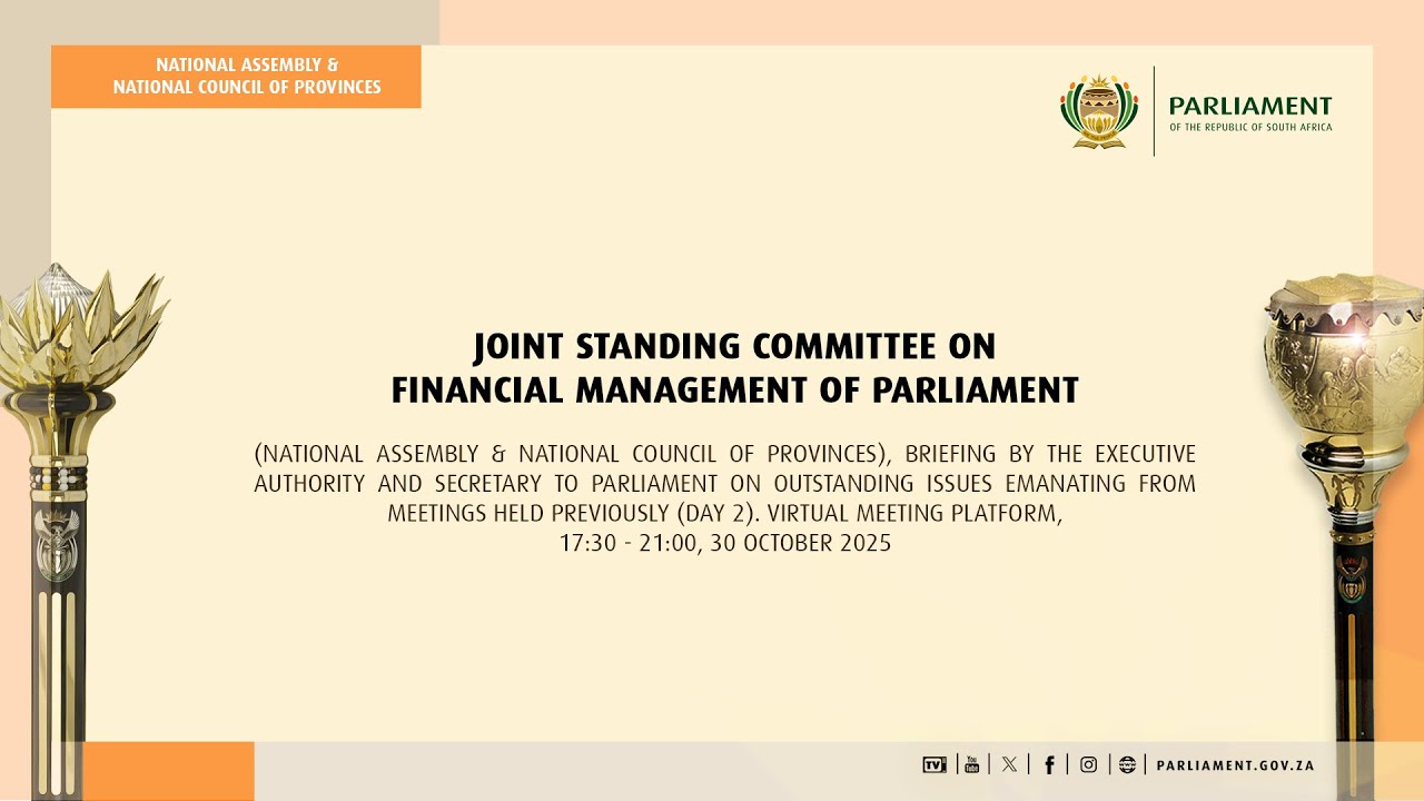 Joint Standing Committee on Financial Management of Parliament, 30 ...