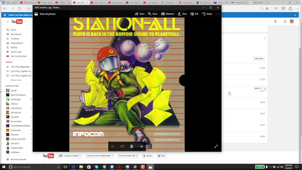 Let's Play Stationfall 01: "Unboxing" Video (see description) - YouTube