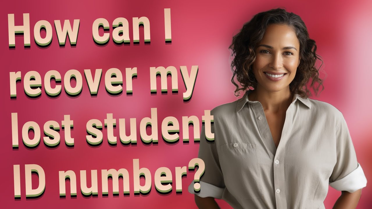 How can I recover my lost student ID number? - YouTube