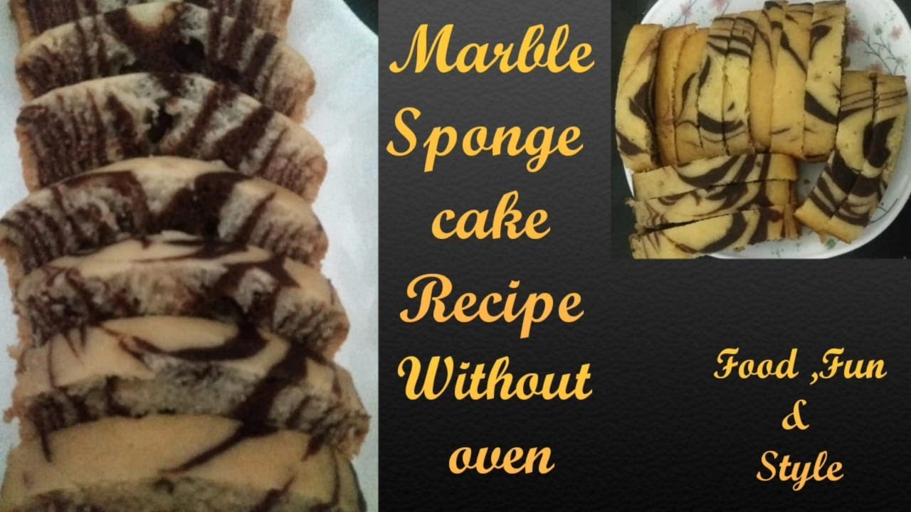 Soft Marble Sponge Cake | Marble Tea Cake Recipe Without Oven Food Fun ...