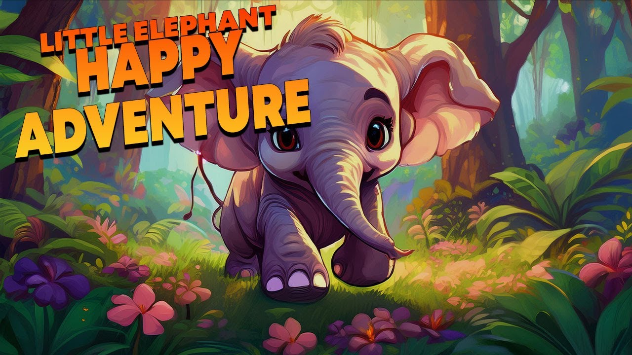 HAPPY ADVENTURE LITTLE CUTE ELEPHANT! l Animal Stories l Bedtime ...