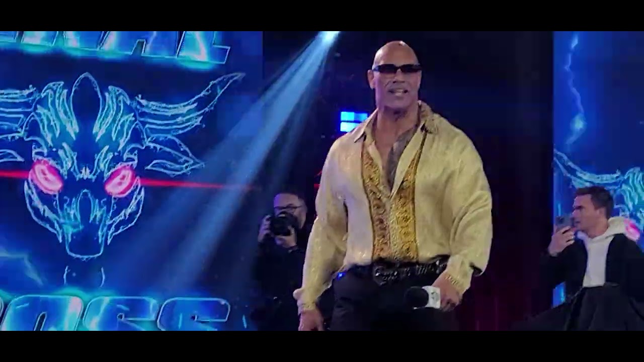 The Rock full intro WWE World front row - YouTube