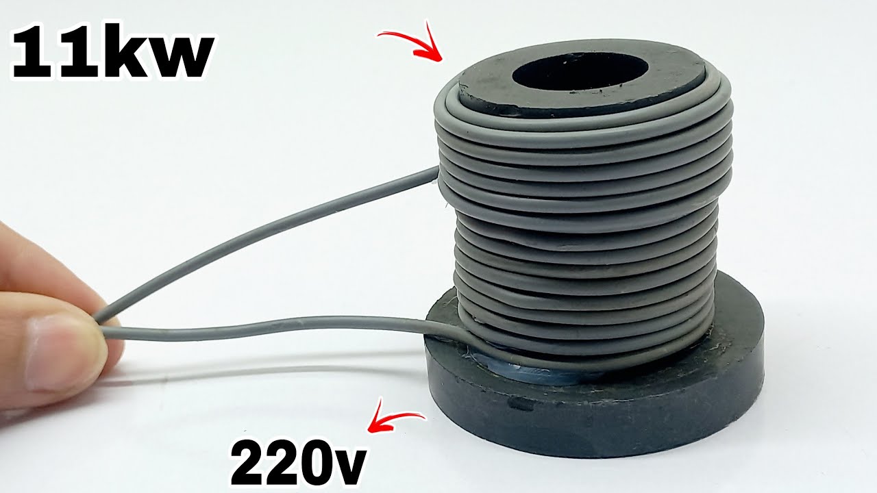 I convert super magnetic router into 220v 11,000w free energy generator ...