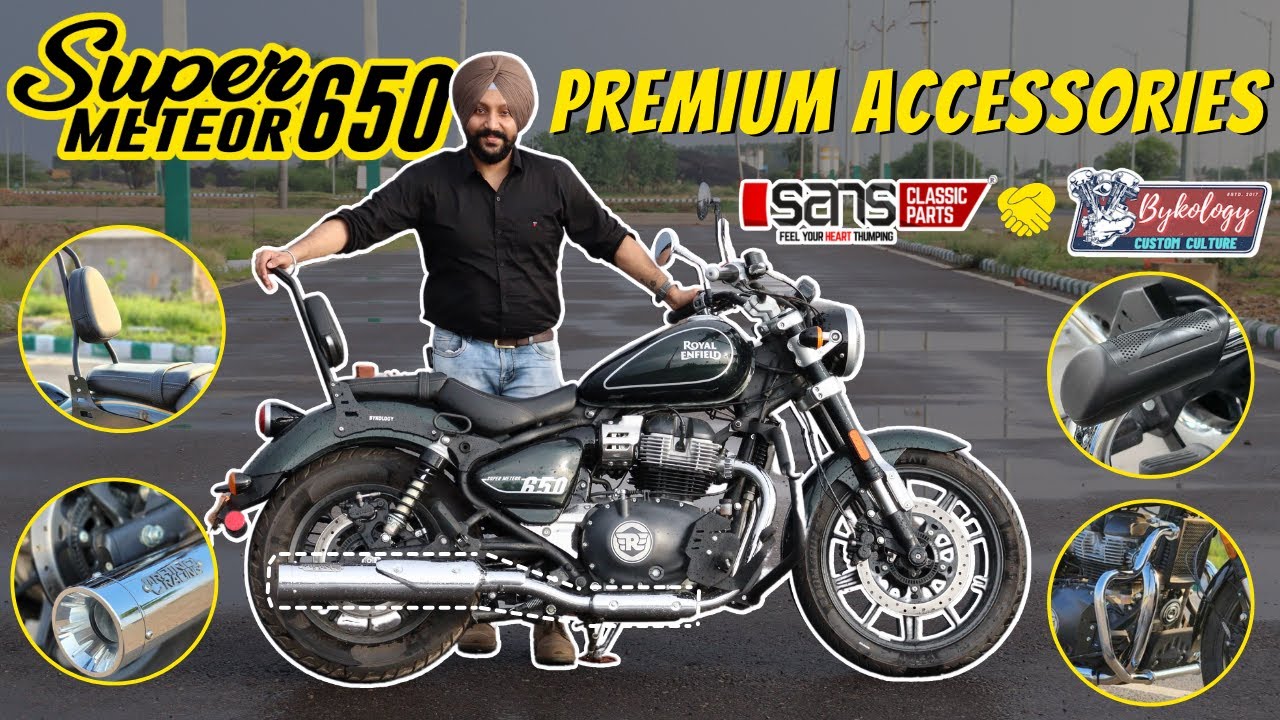Super Meteor 650 Premium Accessories | Crash Guard, Exhaust | Sans ...