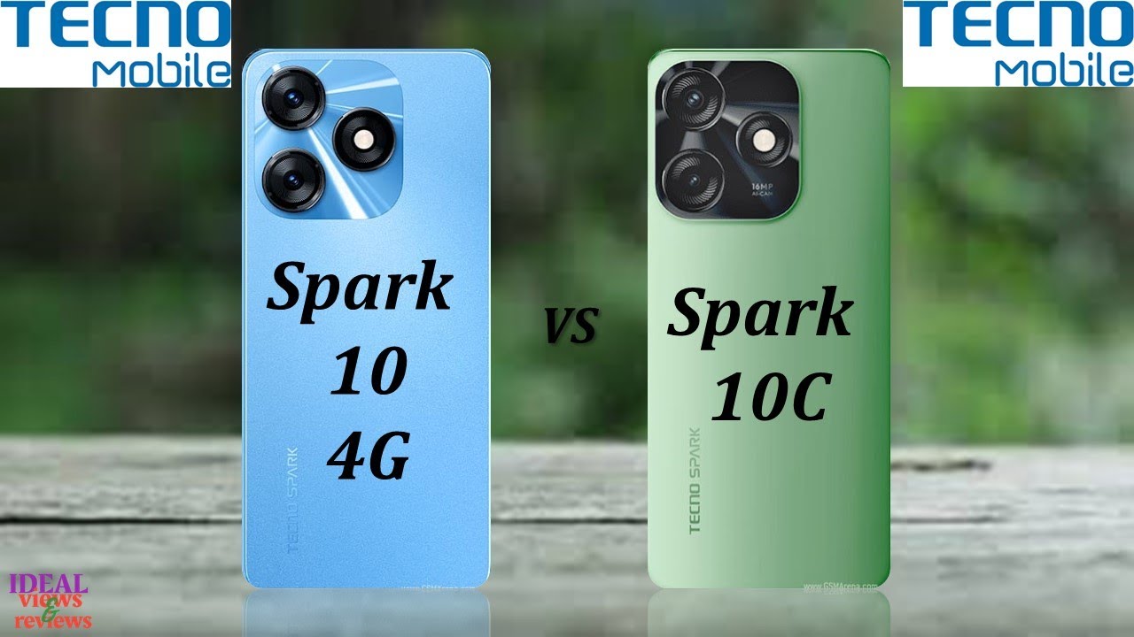 tecno spark 10 4g vs spark 10c - YouTube