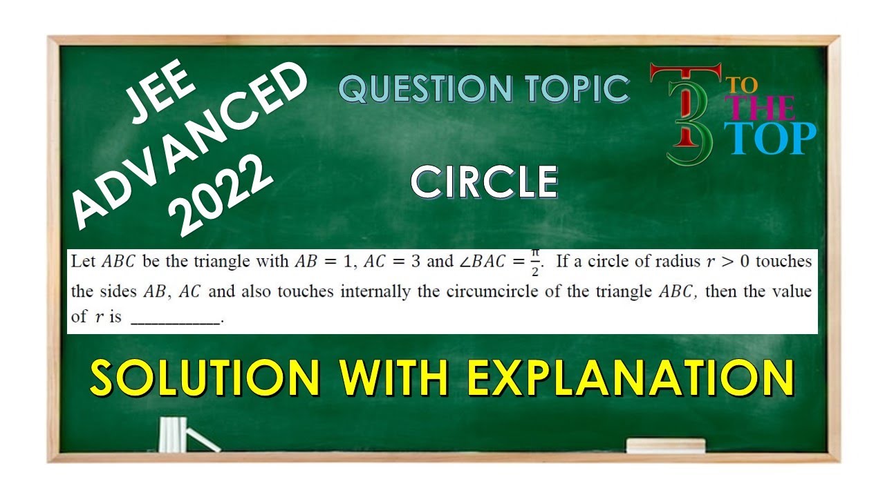 Let ABC be the triangle with AB=1,AC=3 and angle BAC=90 . || JEE ...
