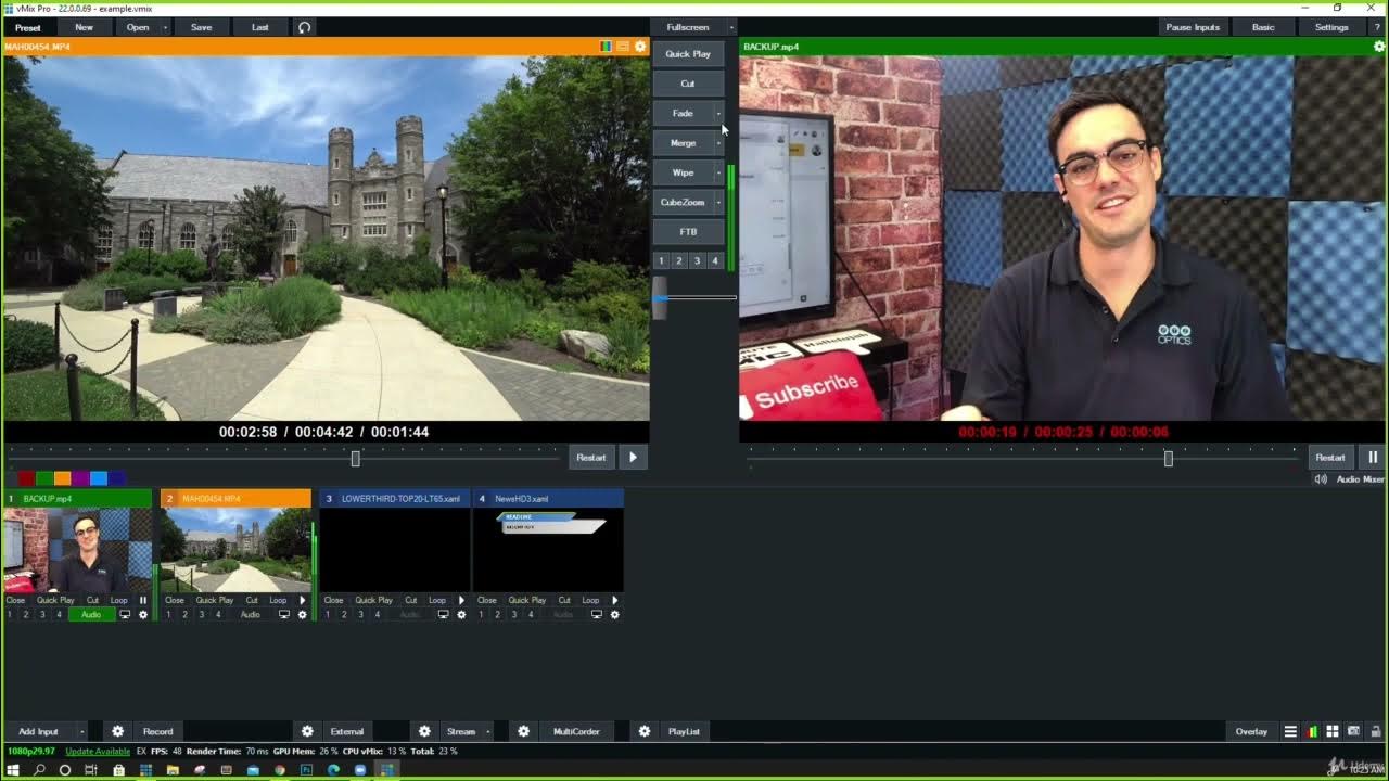 vMix Master Class - Video Production & Live Streaming | Getting Started | vMix Interface ...