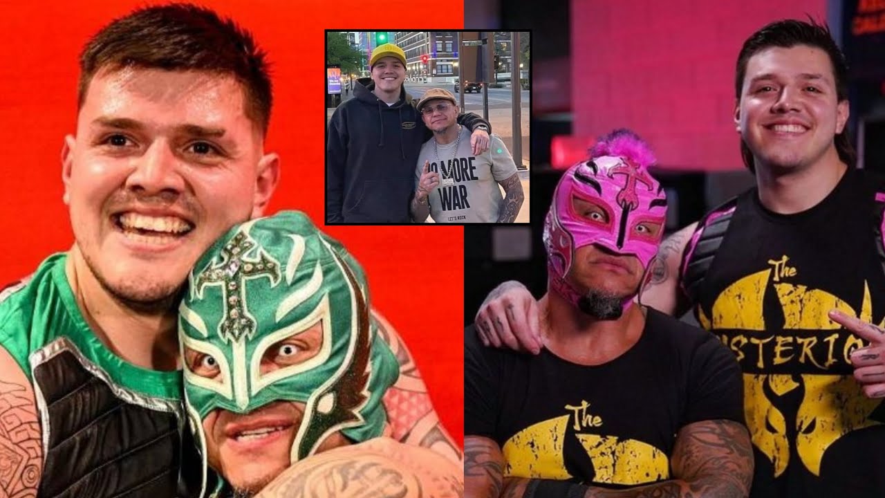 A smiling Dominik Mysterio spotted with an unmasked Rey Mysterio - wwe ...