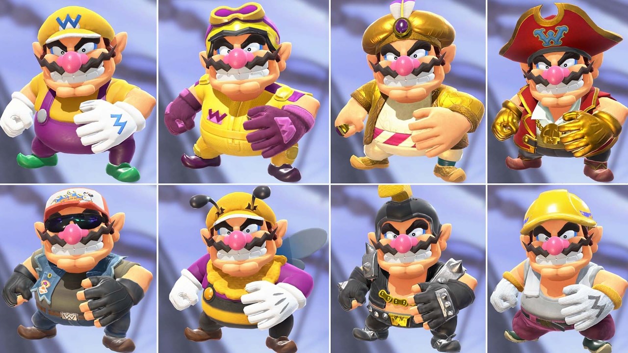 Mario Kart World - All Wario Outfits - YouTube