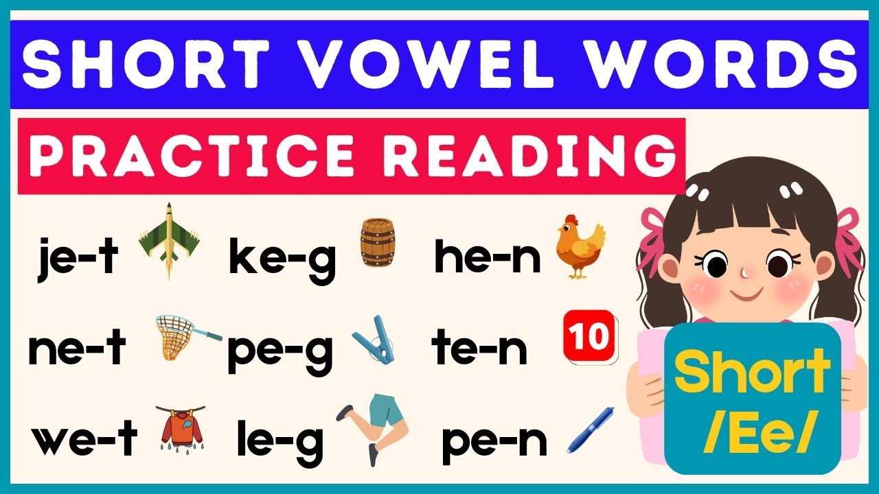 ⏱️Master Short Vowels in Minutes!---Short /Ee/---Practice Reading ...
