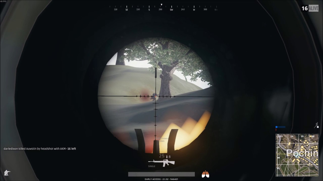 first time using the 8x scope PUBG - YouTube