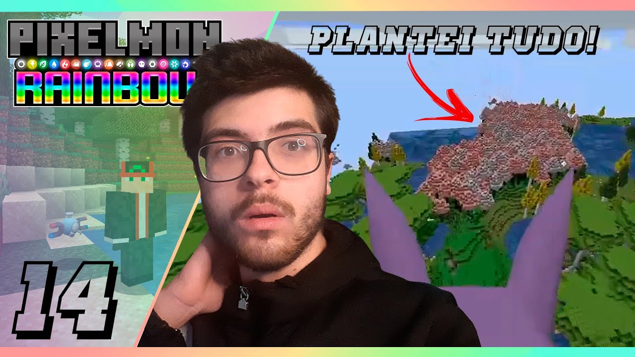 PLANTEI UMA FLORESTA NUM BIOMA INTEIRO! - Pixelmon Rainbow #14 - YouTube