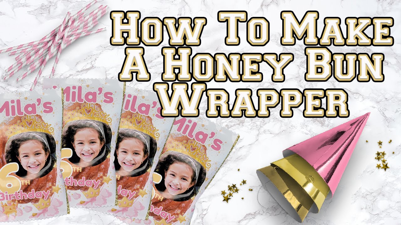 How To Make A Honey Bun Wrapper | DIY Party Favor Wrapper - YouTube