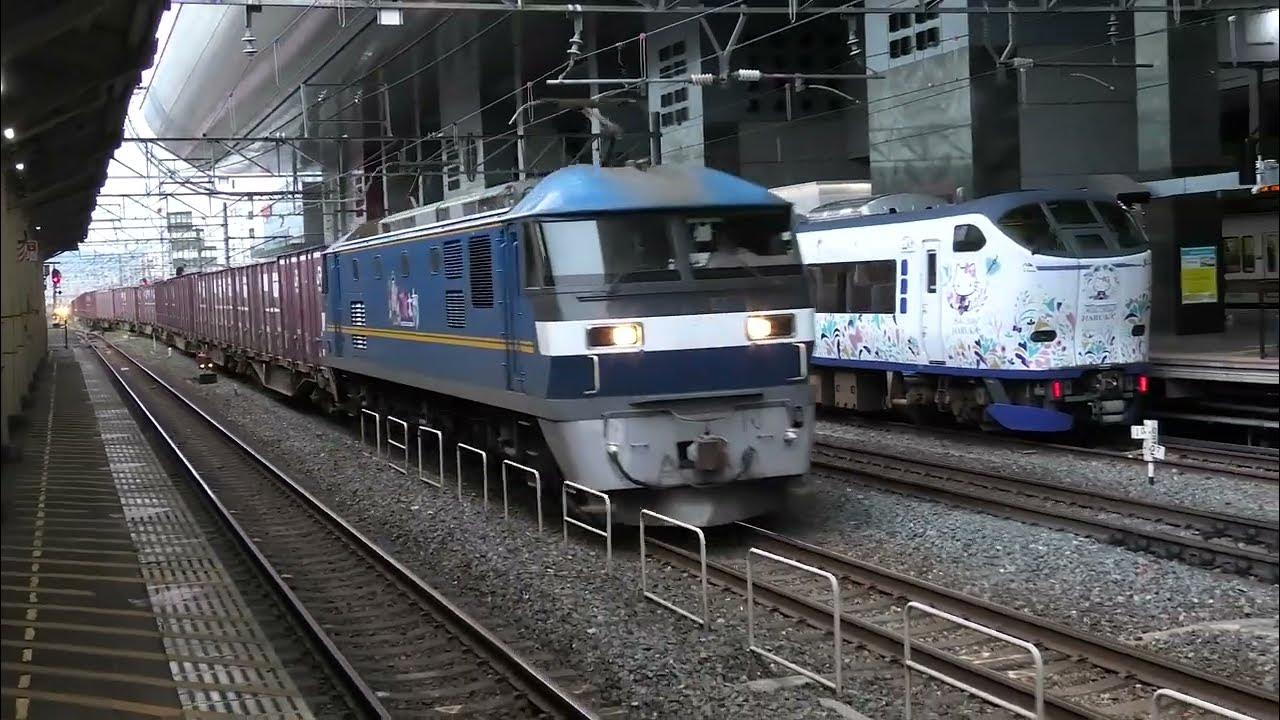 【フリー動画】EF210-339牽引のコンテナ貨物列車 - YouTube