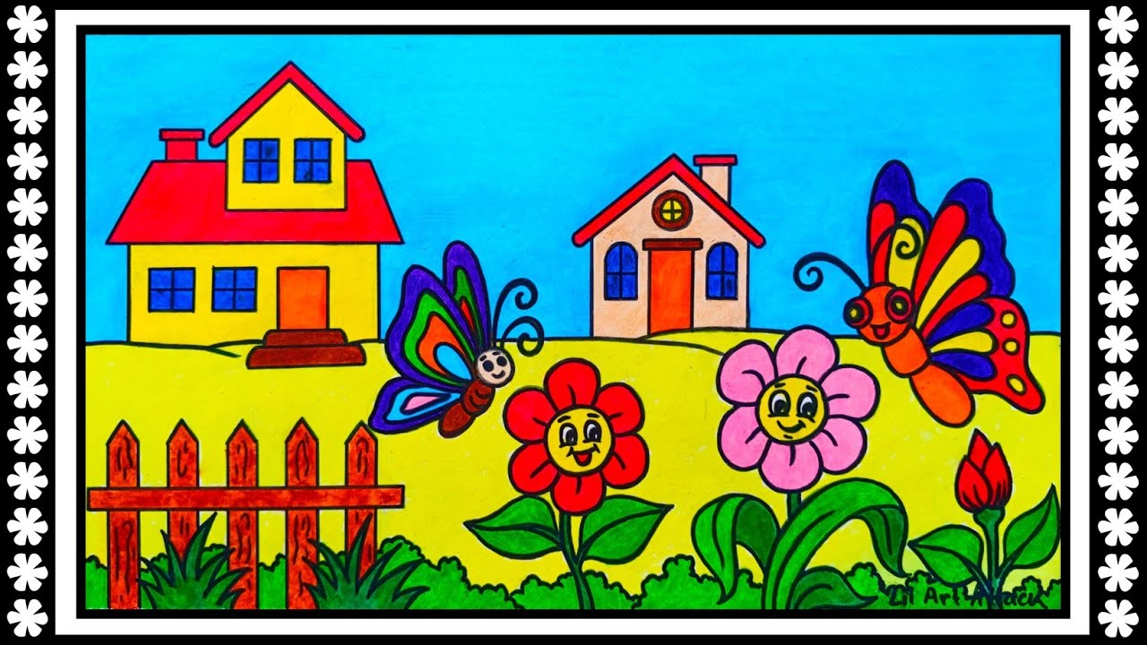 Spring Season Drawing | How To Draw Spring Season | Spring Season ...