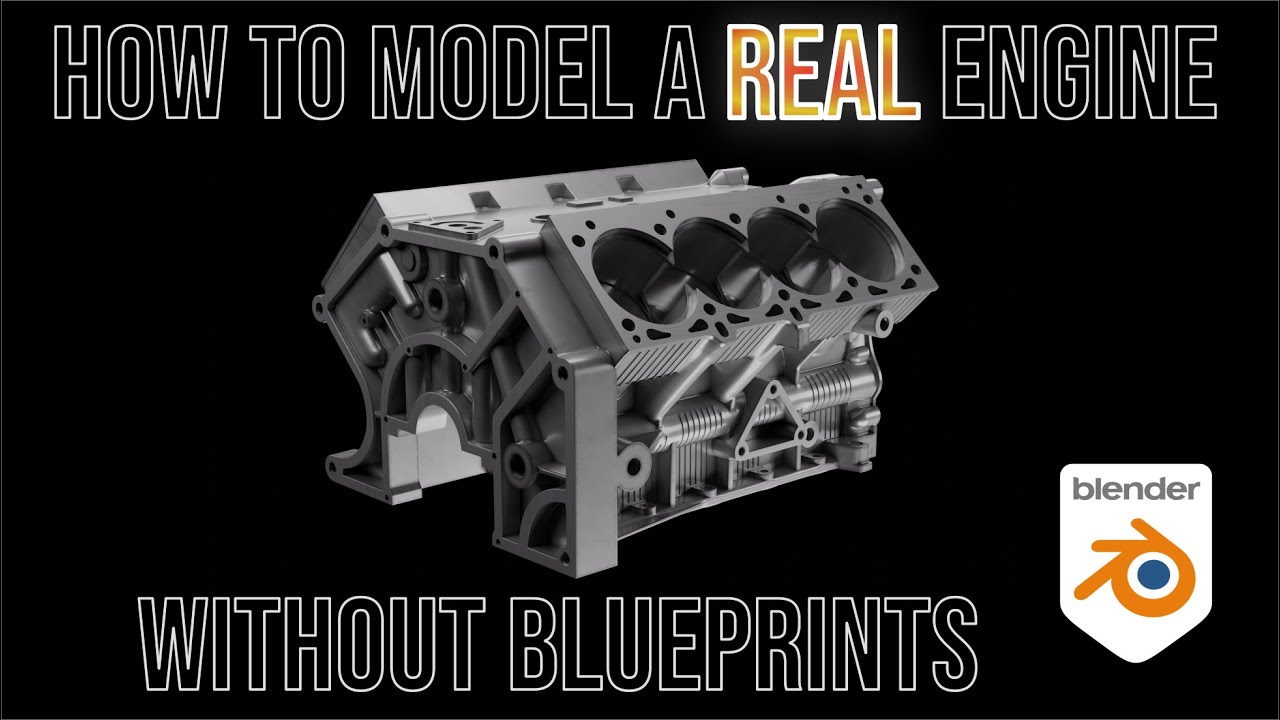 Hard Surface Garage: How to model a real V8 engine in Blender 3D with ...