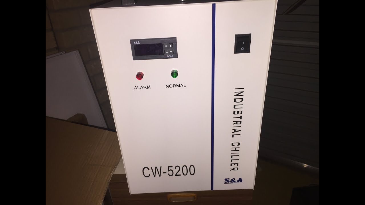 S&A CW-5200 Water Chiller for Laser Cutter Unboxing - YouTube