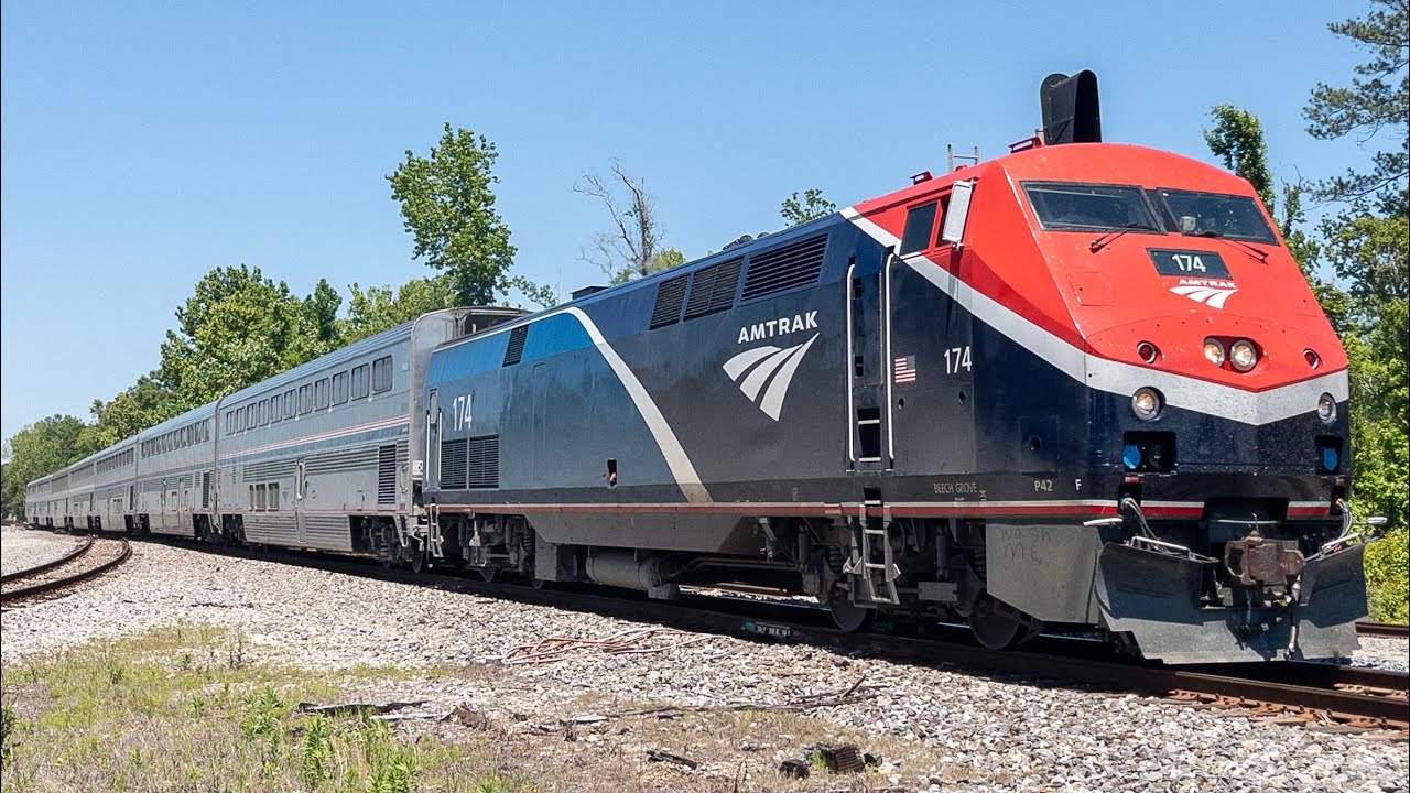 AMTK P059 South arriving in Hammond, LA with AMTK 174 - YouTube
