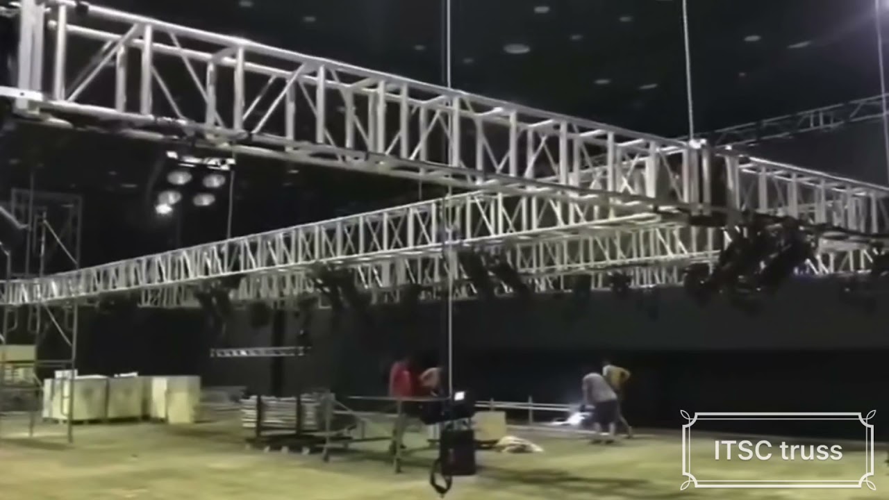 Stage lighting flown truss bar rigging online for sale! - YouTube