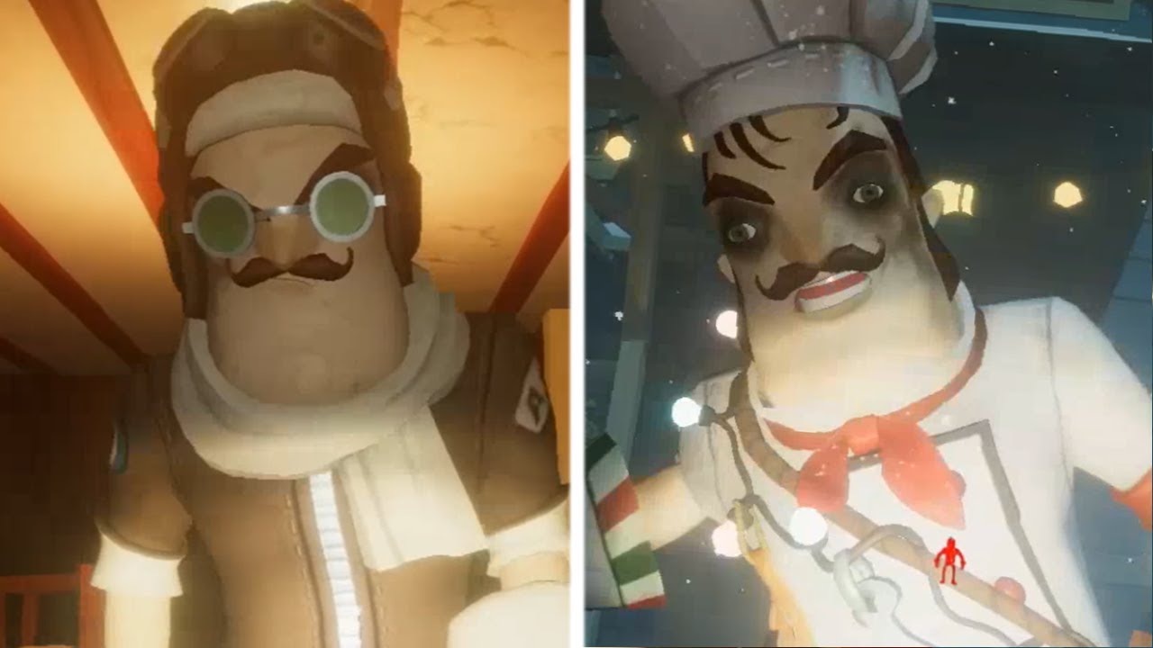 SECRET NEIGHBOR PILOT VS CHEF NEIGHBOR - YouTube